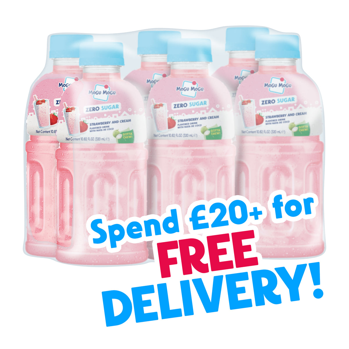 Mogu Mogu Zero Sugar Strawberry Cream Drink with Nata de Coco 320ml – Mogu Mogu Drink