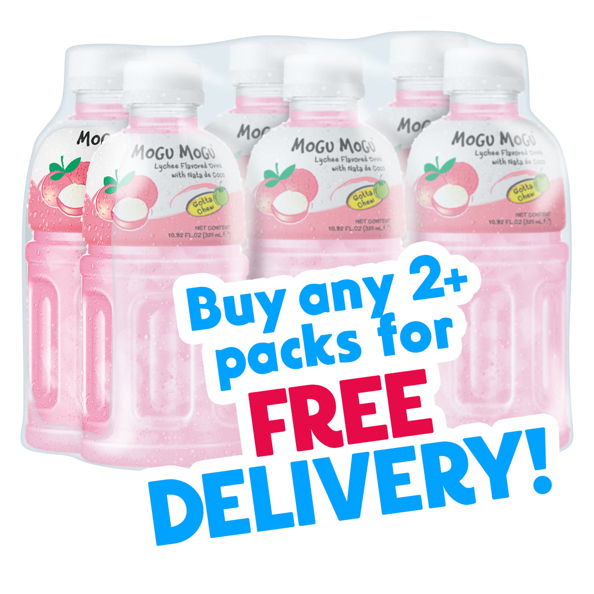 Lychee Mogu Mogu | 6 Packs | UK Delivery – Mogu Mogu Drink